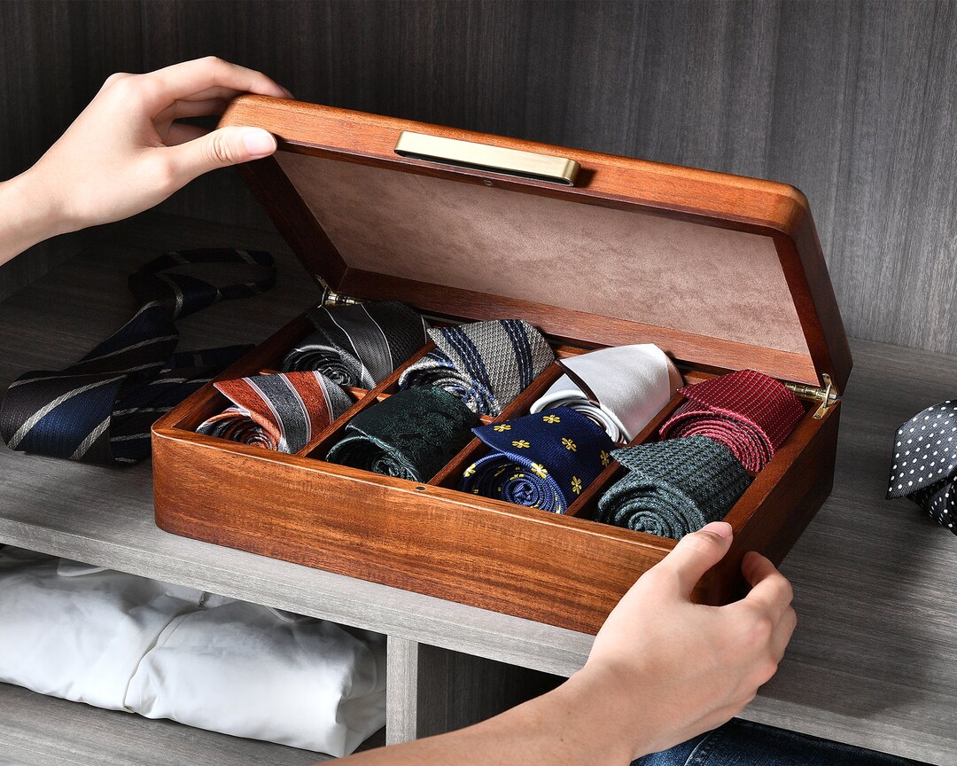 Tie Storage Box Personalized Groom Gifts From the Bride, Premium ...