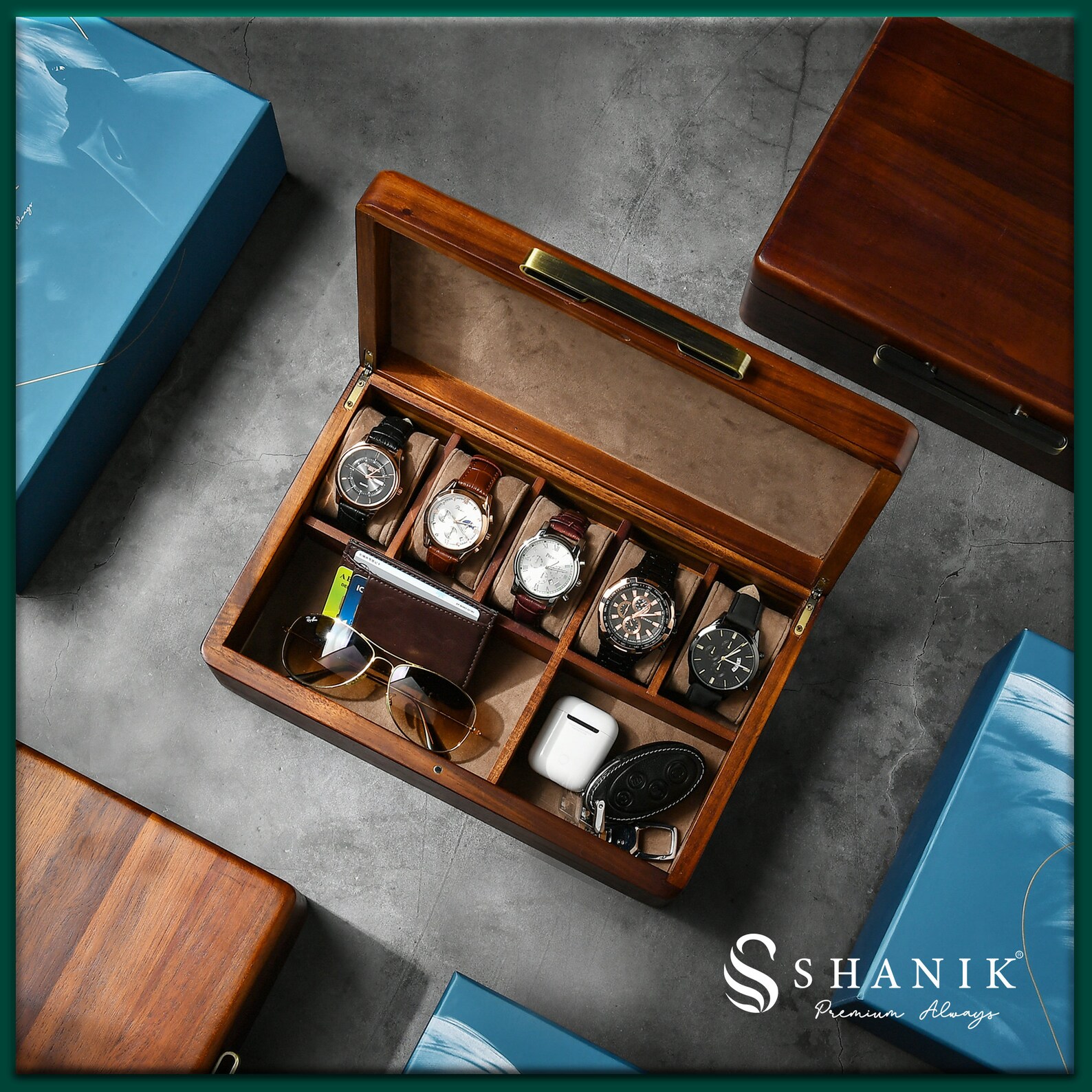 Watch Box for Men Personalized Watch Storage Box With 5 - Etsy