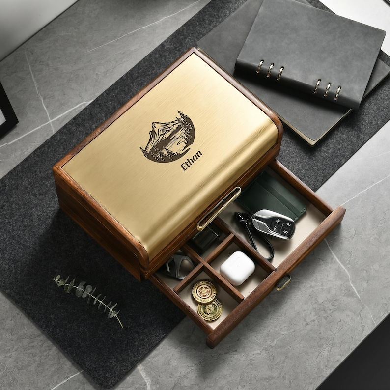 Men Valet for 10 Watch Modern Bedroom Decor Organizer for Best Man Gift ...