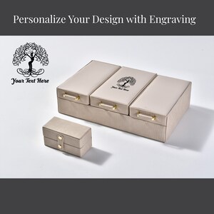 Ladies Jewelry Organizer Box, Custom Jewelry Box With Flip Top Mirror ...