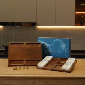 Shanik Premium Charcuterie Board Magnetic Cheese and Meat Board, Double ...