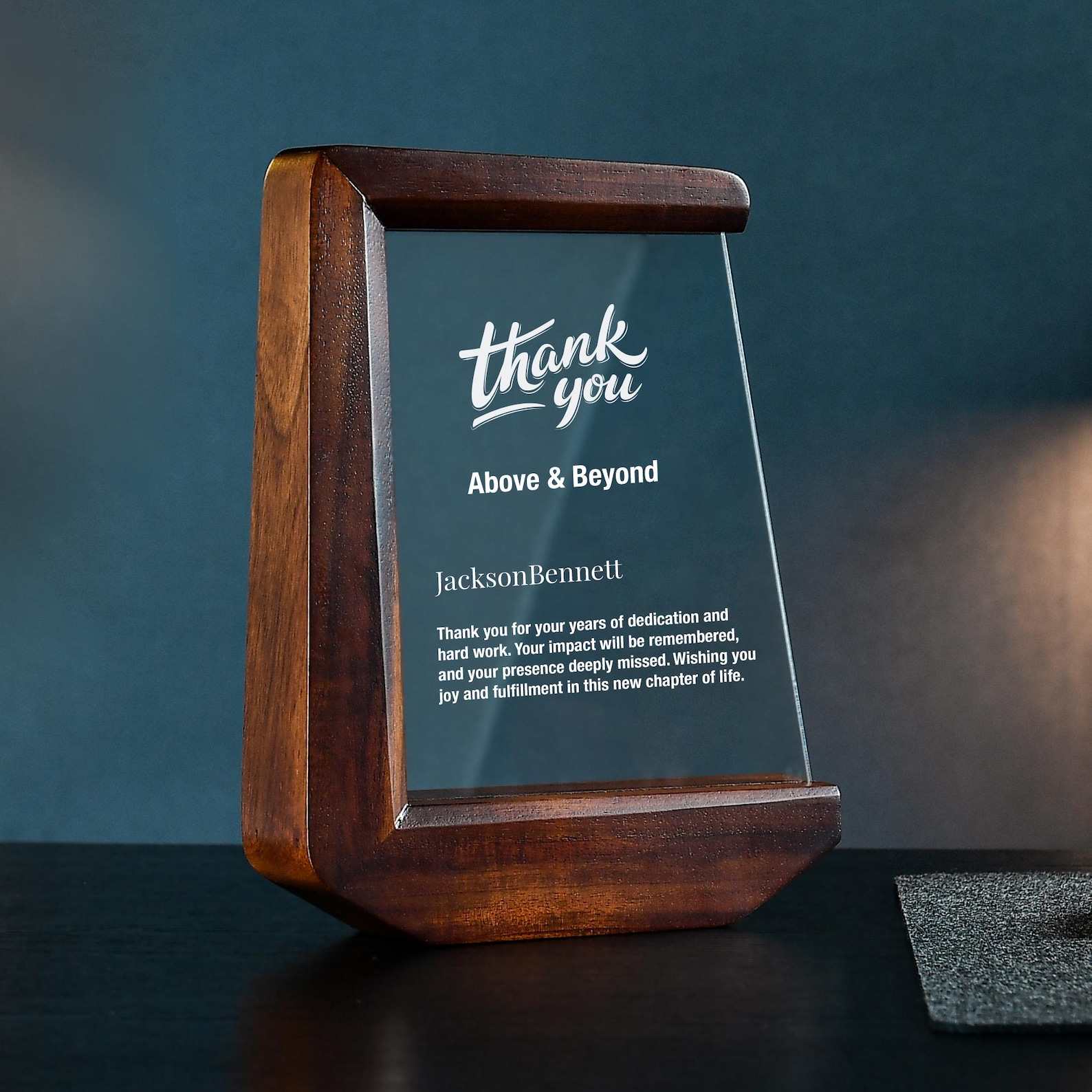 Years of Service Award Personalized Wood Keepsake Employee Service ...
