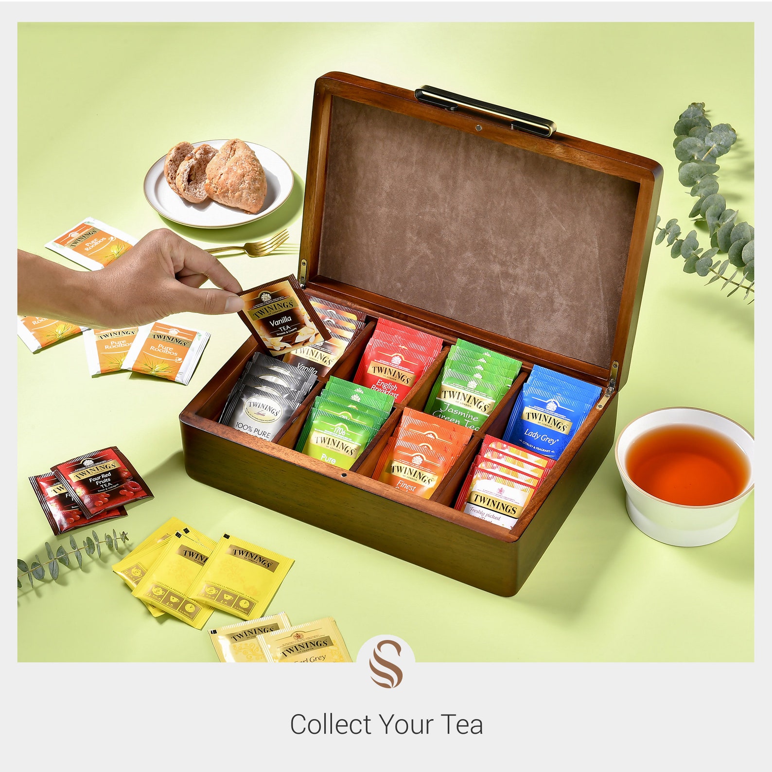 Custom Engraved Tea Box Natural Acacia Wood 4-8 Compartments - Etsy