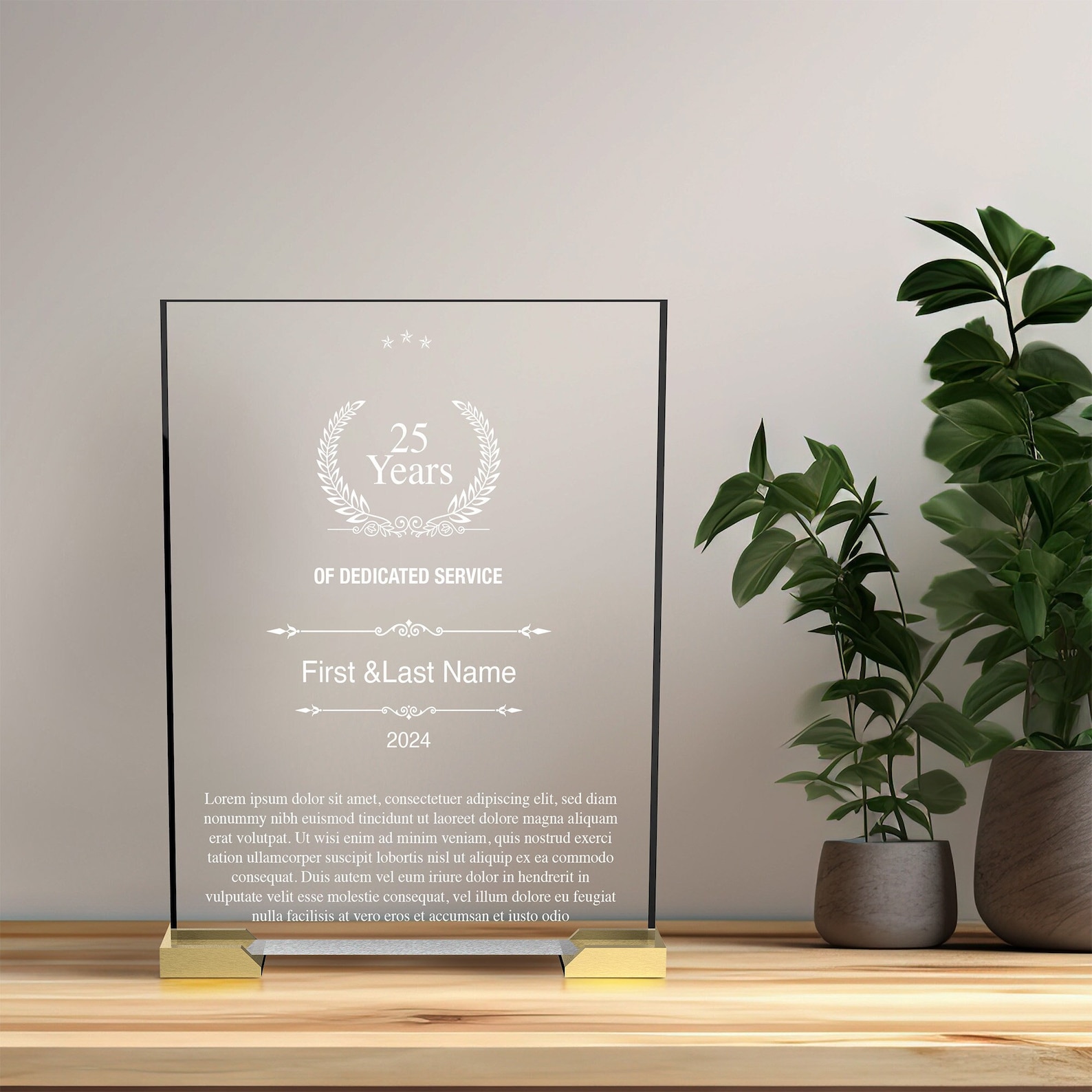 Employee of the Month Acrylic Plaque: Personalized and Laser Engraved ...
