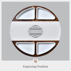 Modern Lazy Susan Turntable, Upgraded Round Charcuterie Board Set With ...