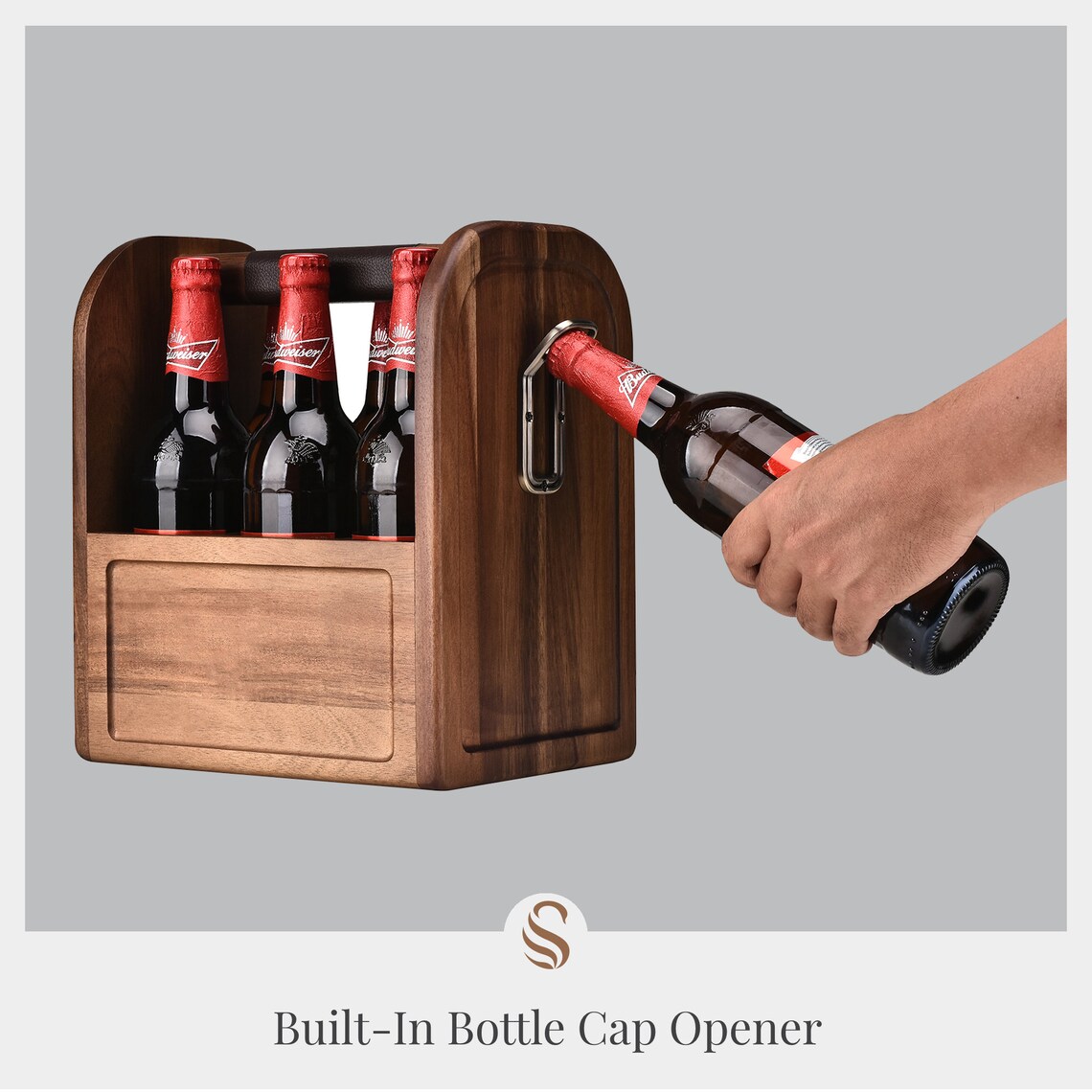 Personalized Beer Caddy Wooden Beer Carrier With Bottle - Etsy