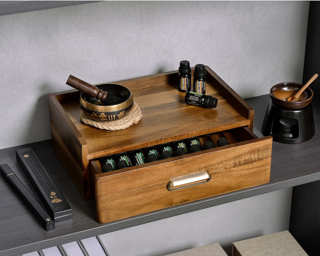Functional Natural Living Essential Oil Storage: Personalized Wood ...