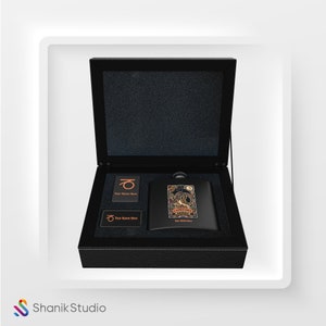 Custom Zodiac Sign Gift Box, Art Nouveau Astrology Set for Men With ...