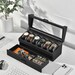 Personalized Leather Watch Case With Drawer for Sunglasses, Rings, and ...