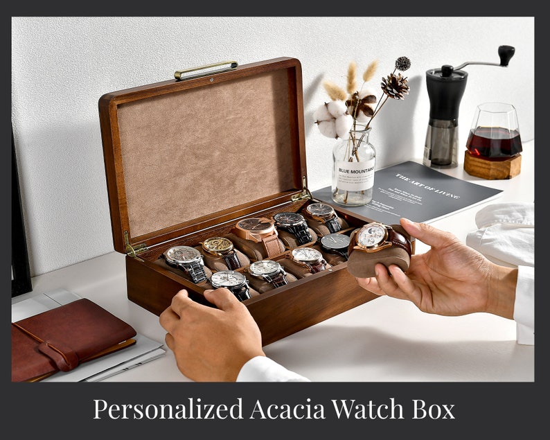 Custom 30th Birthday Watch Box for Men Engraved Storage With - Etsy