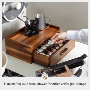 Personalized Coffee Pod Storage Drawer and Stand, Office Coffee Station ...