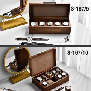 Personalized Watch Box for Men, 8 Divider Slots Engraved Wooden Jewelry ...