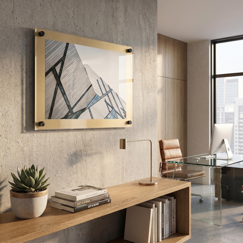 Wall Mounted Floating Photo Frame Modern Picture Display for Art ...