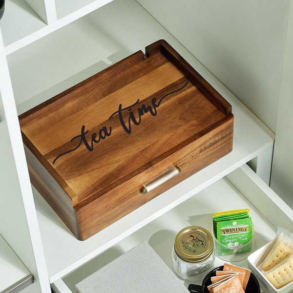 Wooden Tea Box - Etsy
