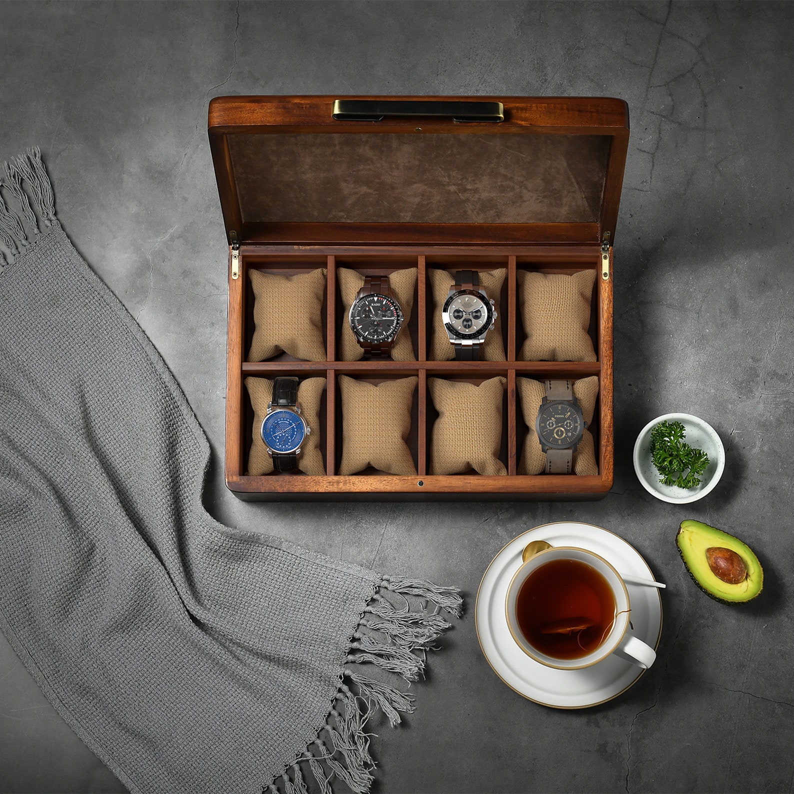 Watch Box For Men Personalized Watch Storage Box with 8 | Etsy