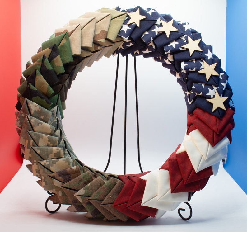15" Military Uniform Wreath - Etsy