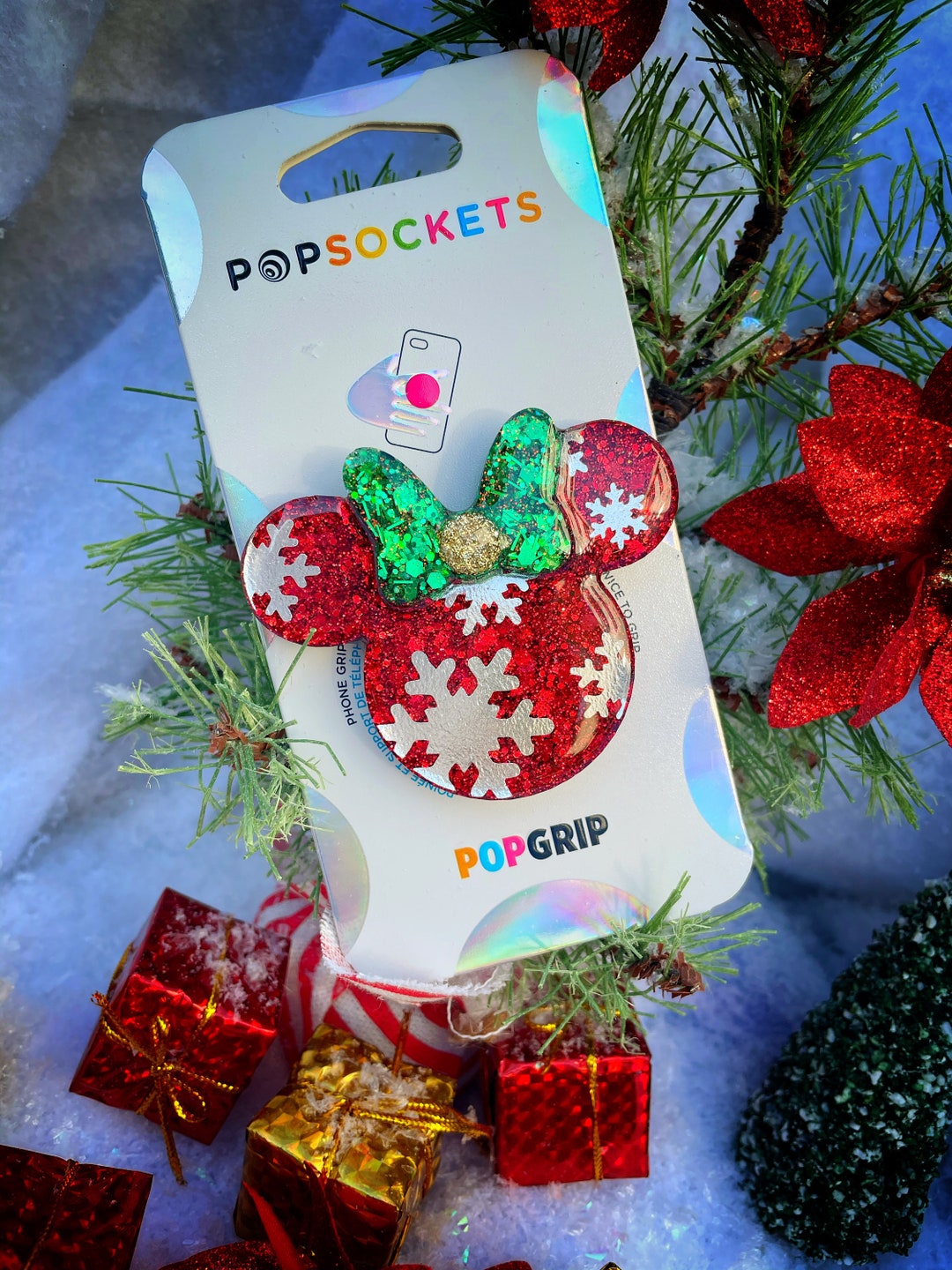 Christmas Mouse Popsocket*/keychain/badge Reel/magnet/christmas ...