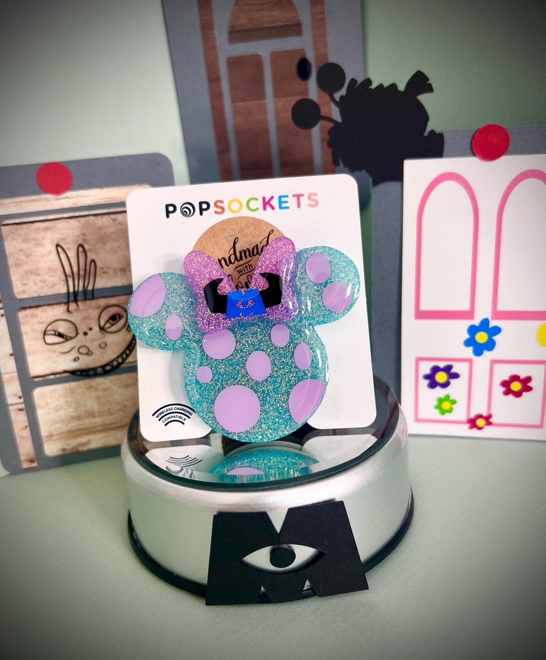 Monsters Inc. Sully Inspired Popsocket*/badge Reel/keychain/magnet ...