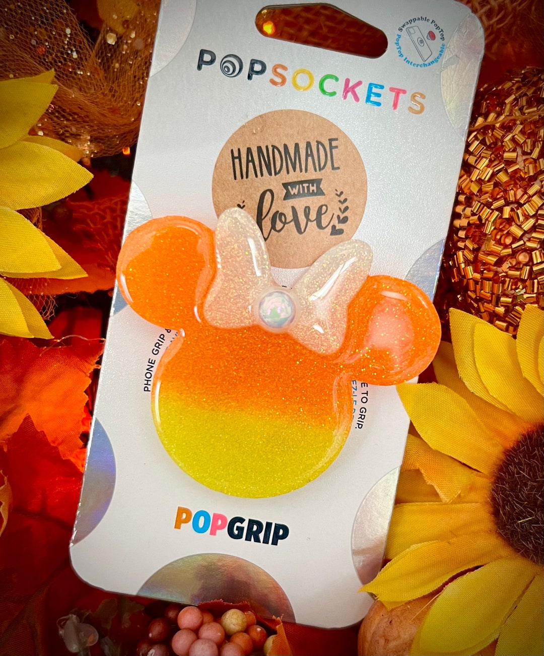 Candy Corn Halloween Minnie Popsocket*/badge Reel/keychain/magnet ...