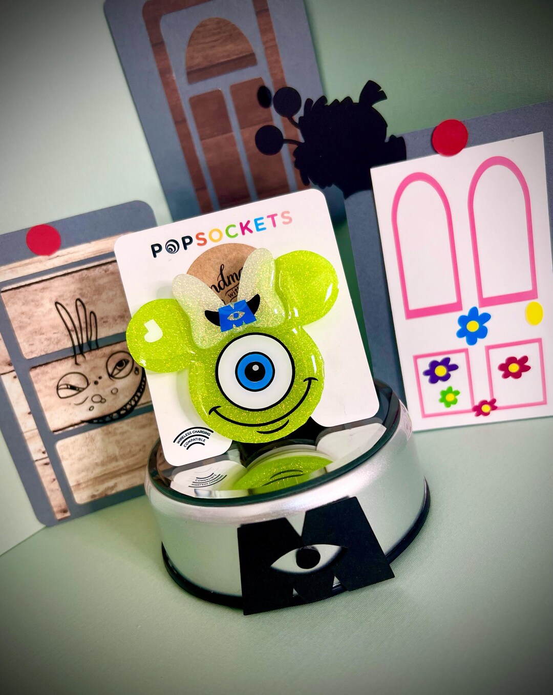 Monsters Inc. Mike Inspired Popsocket*/badge Reel/keychain/magnet ...