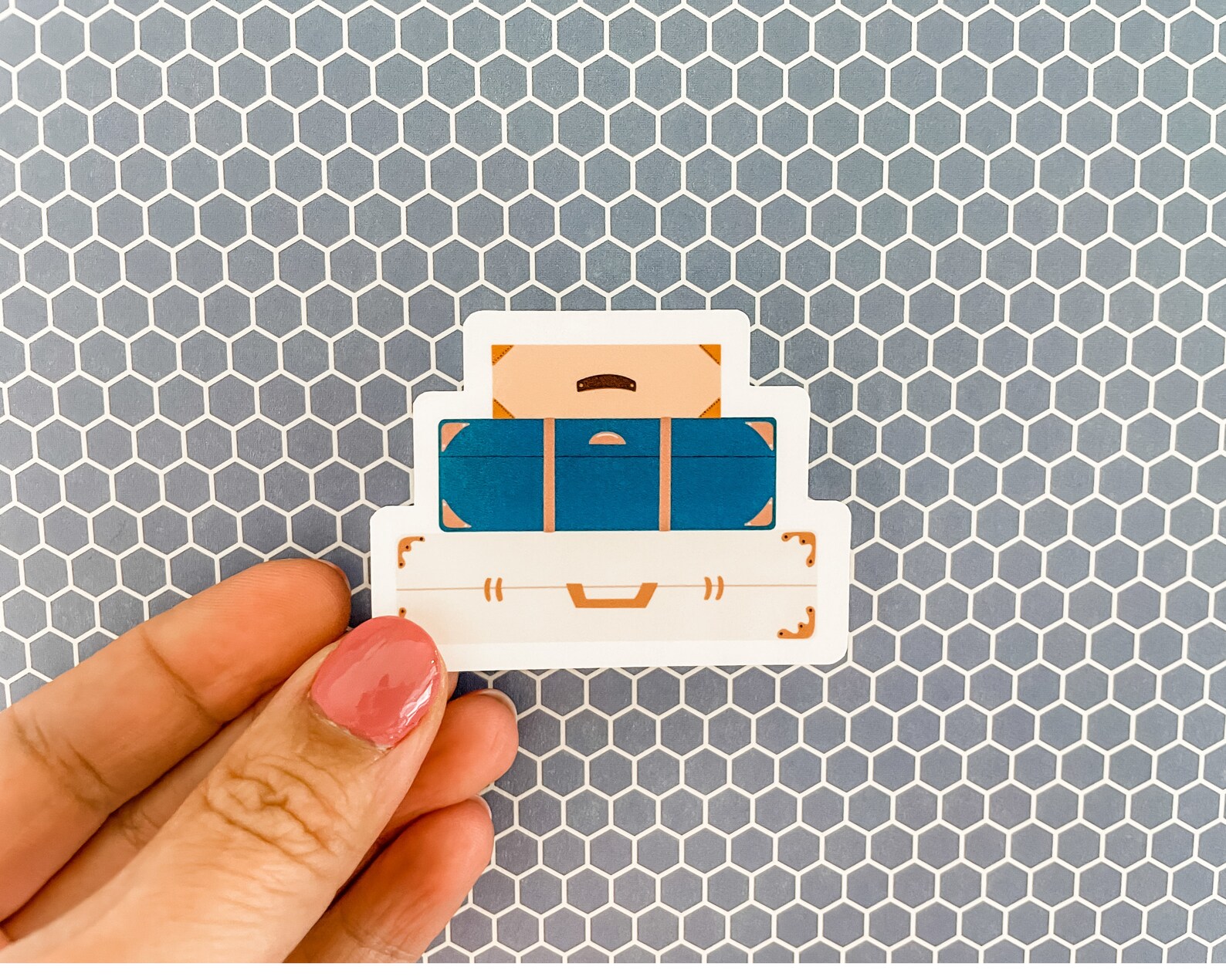 Vintage Luggage Vinyl Sticker 2.75 Inches Wide Travel - Etsy