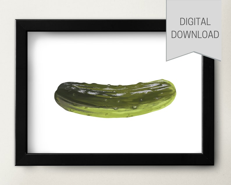 Pickle Print Wall Art Digital Download Printable Realistic - Etsy