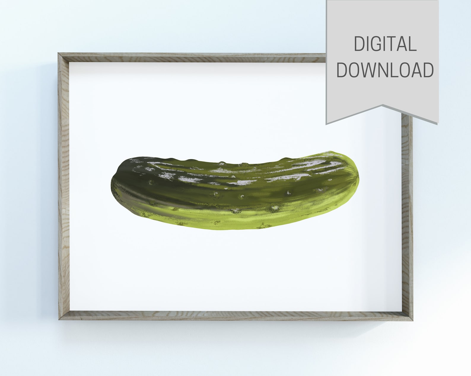 Pickle Print Wall Art Digital Download Printable Realistic | Etsy