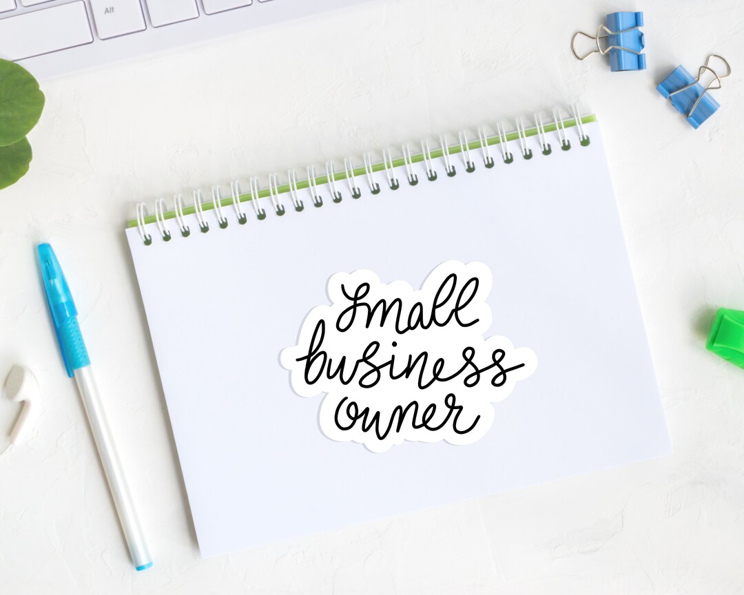 Small Business Owner 2.5 Inch White Vinyl Lettered Sticker ...