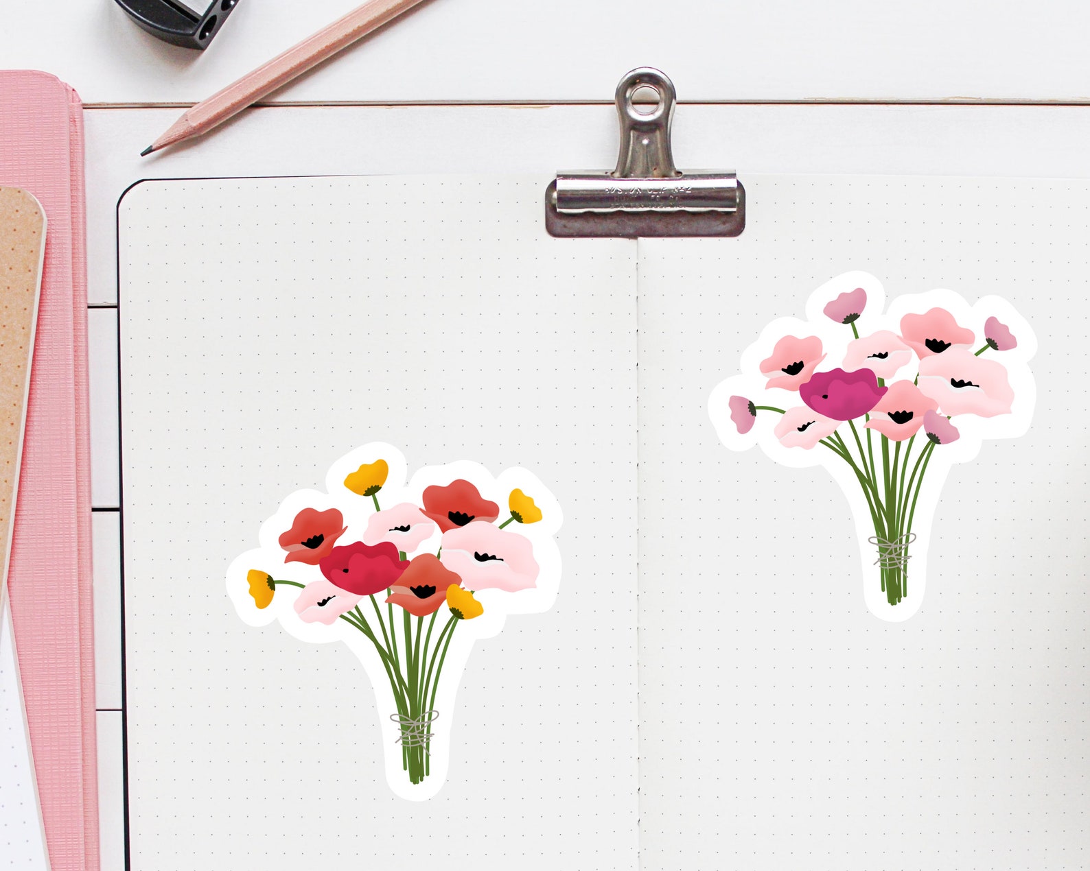 Poppy Bouquet 3 Inch Vinyl Sticker Flowers Floral Poppies - Etsy