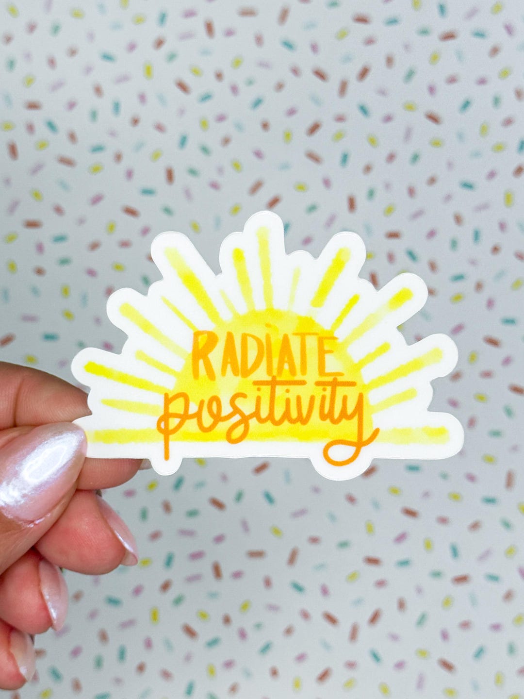 Radiate Positivity Sticker, Inspirational Sticker, Positive Affirmation ...