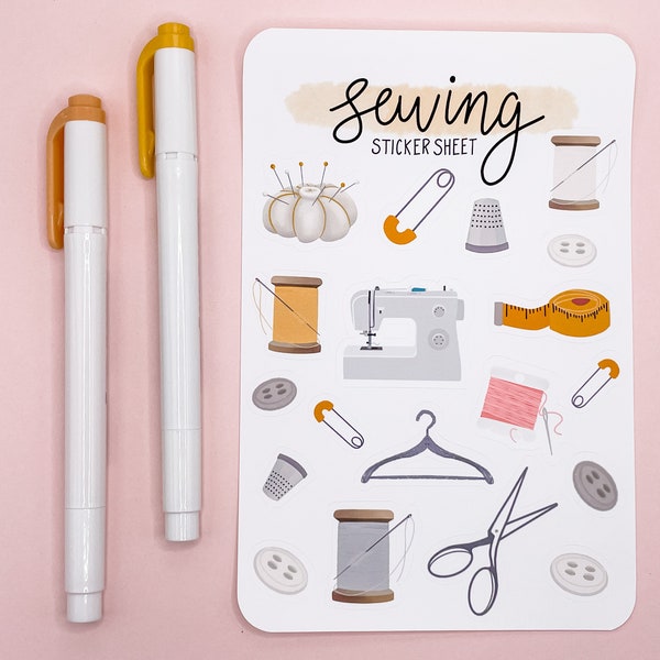 Sewing Themed Stickers - Etsy