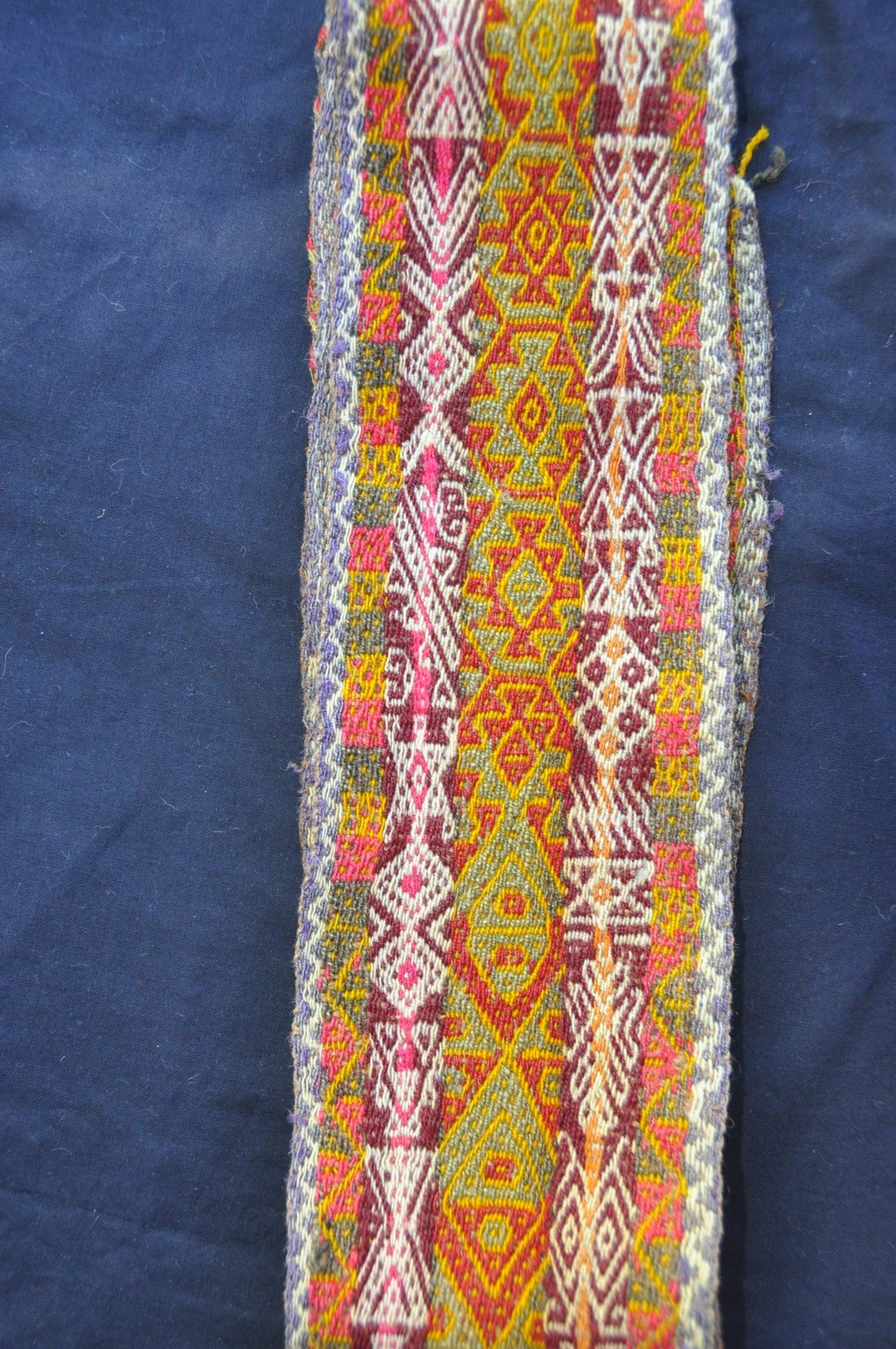 Rare Hand Vintage Woven Traditional Woolen Andean Chumpi Belt. Made in ...