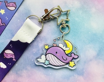 Cute Sparkly Purple Whale Lanyard | I Purple You - Borahae | Kawaii ...