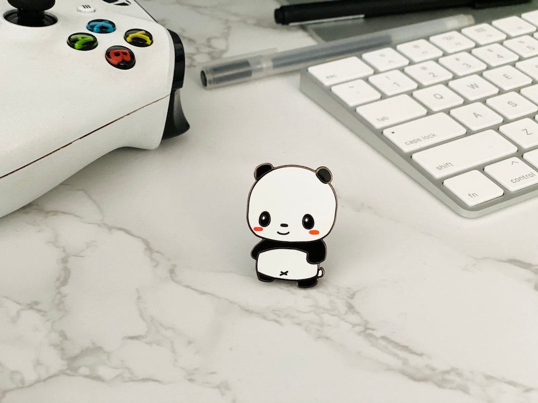 Kawaii Cute Panda Hard Enamel Pin | Small Accessory Gift | Chibi Panda ...