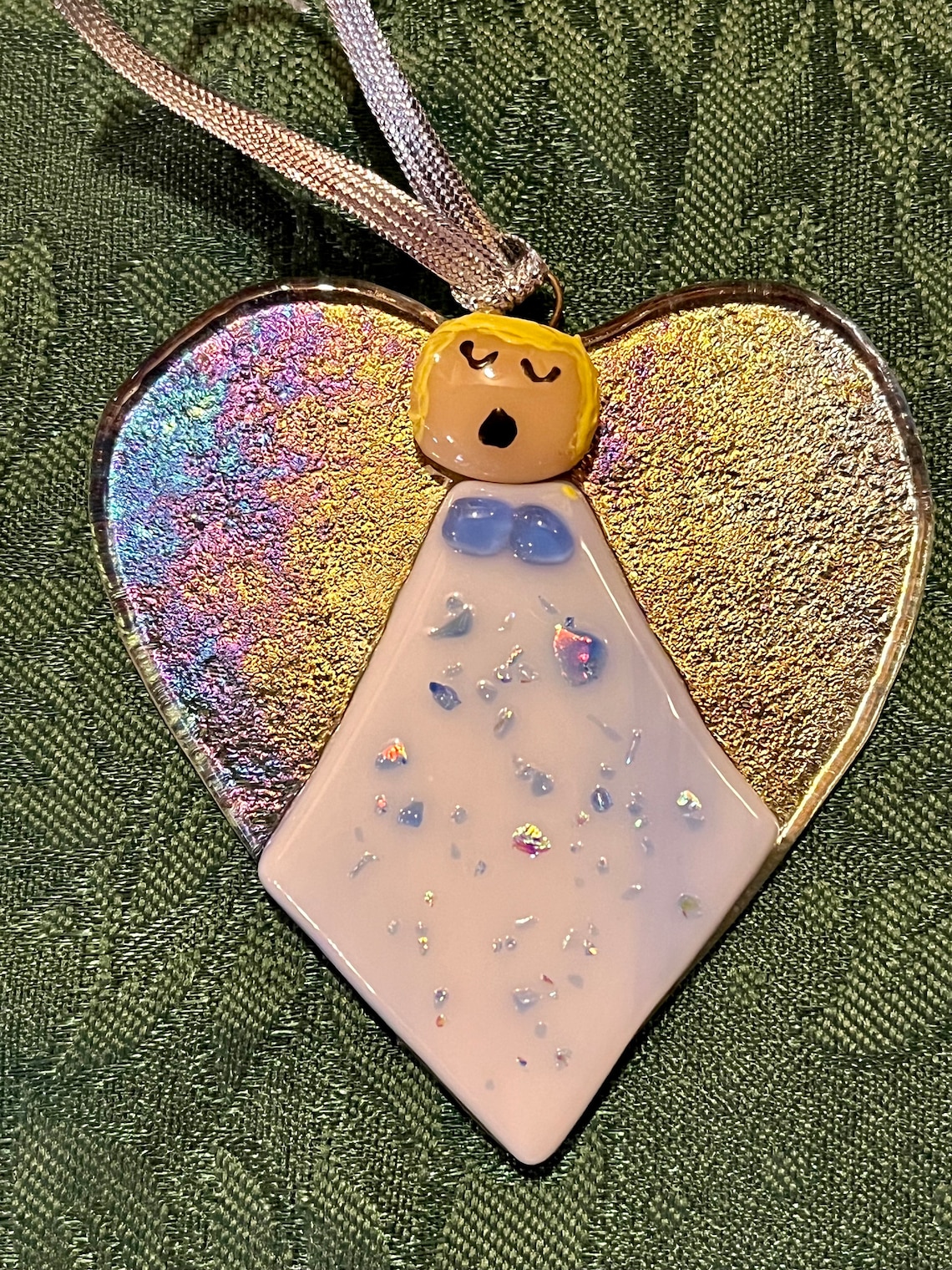 Fused Glass Angel Ornament Angel Angel Christmas Ornament - Etsy
