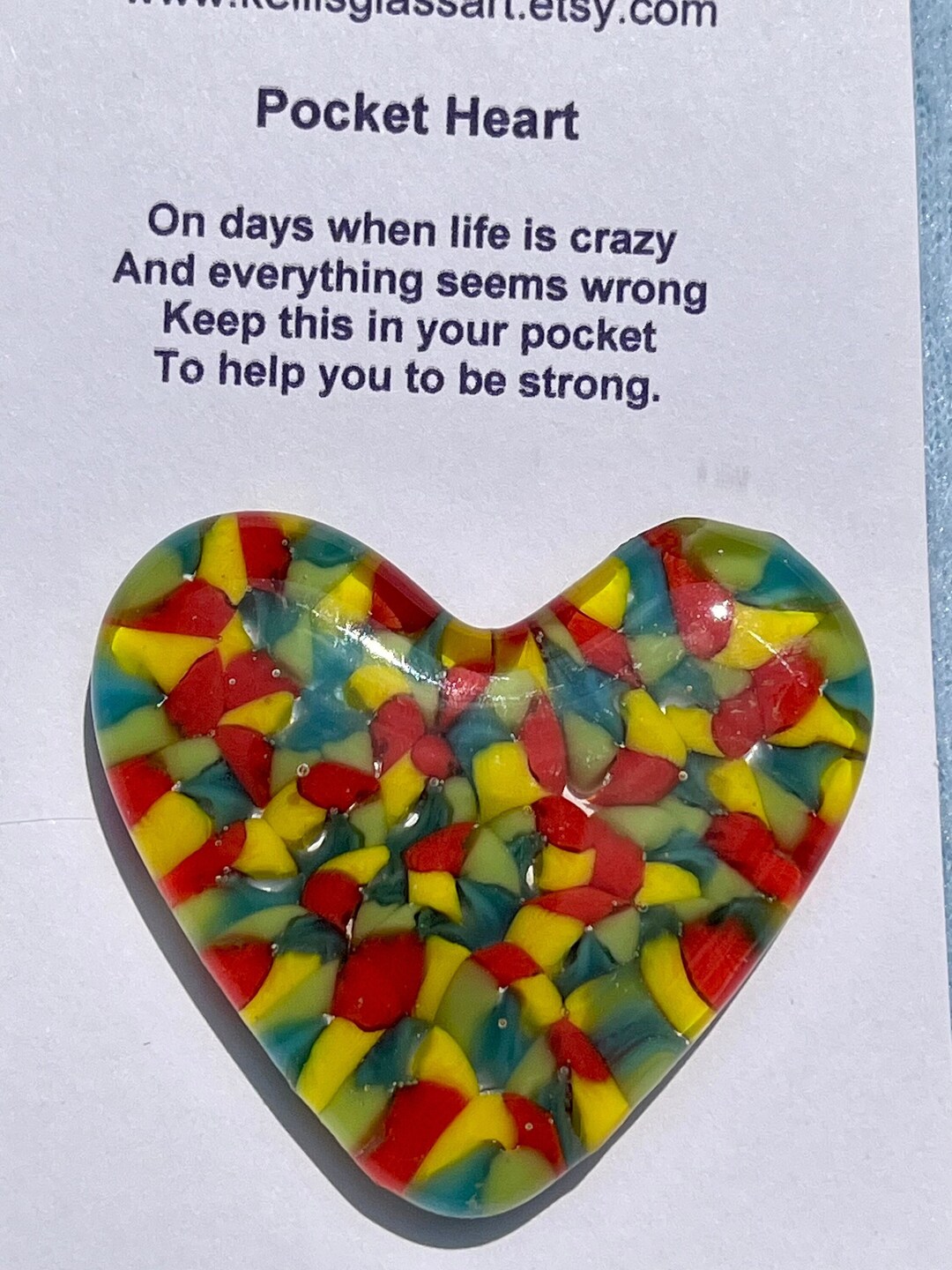 Fused Glass Pocket Heart Pocket Heart Glass Heart Fused Glass - Etsy