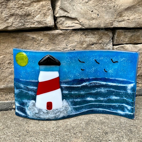 Fused Glass Beach Scene - Etsy
