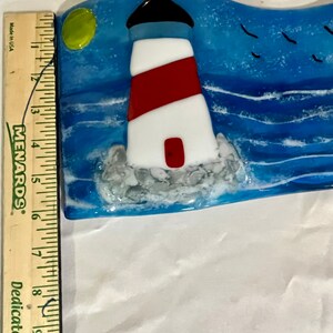 Fused Glass Lighthouse, Free Standing Lighthouse, Glass Art, Glass ...
