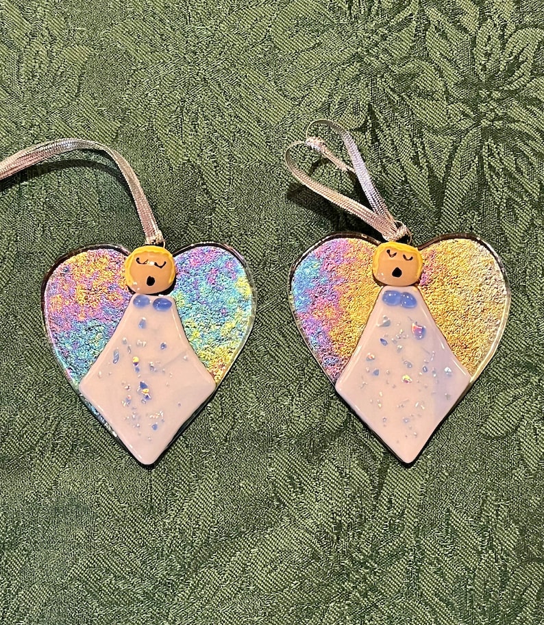 Fused Glass Angel Ornament Angel Angel Christmas Ornament - Etsy