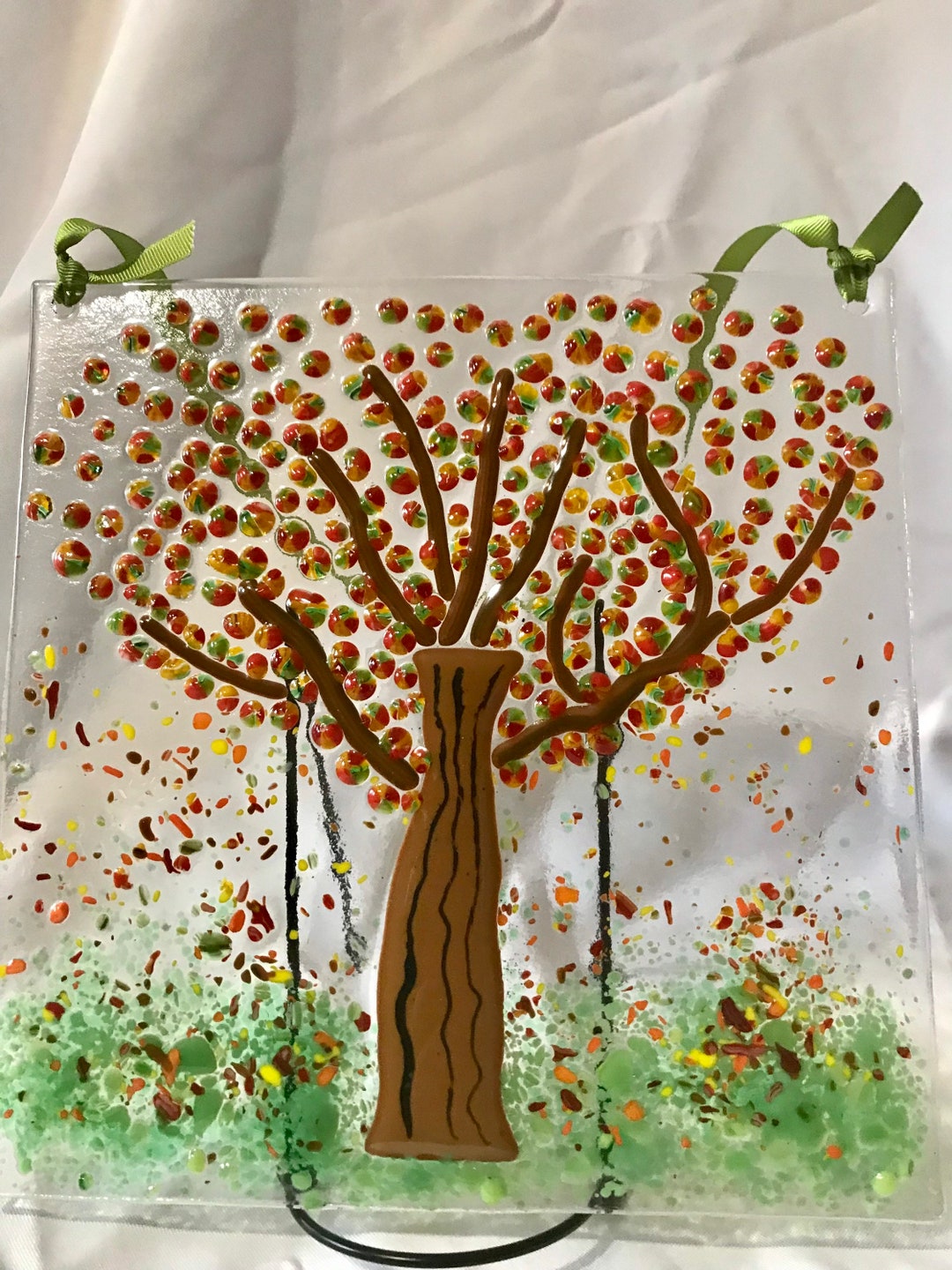 Fused Glass Fall Tree Fall Tree Fused Glass Tree Fused - Etsy