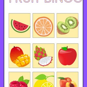 Ready Made Editable BINGO on FRUIT Vocabulary ESL - Etsy