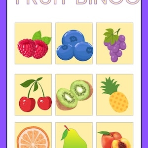 Ready Made Editable BINGO on FRUIT Vocabulary ESL - Etsy