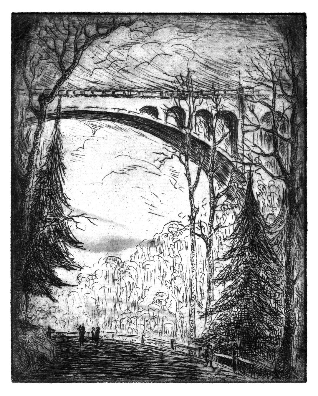 Walnut Lane Bridge 1930. Sarah W. Brinton. (print) - Etsy