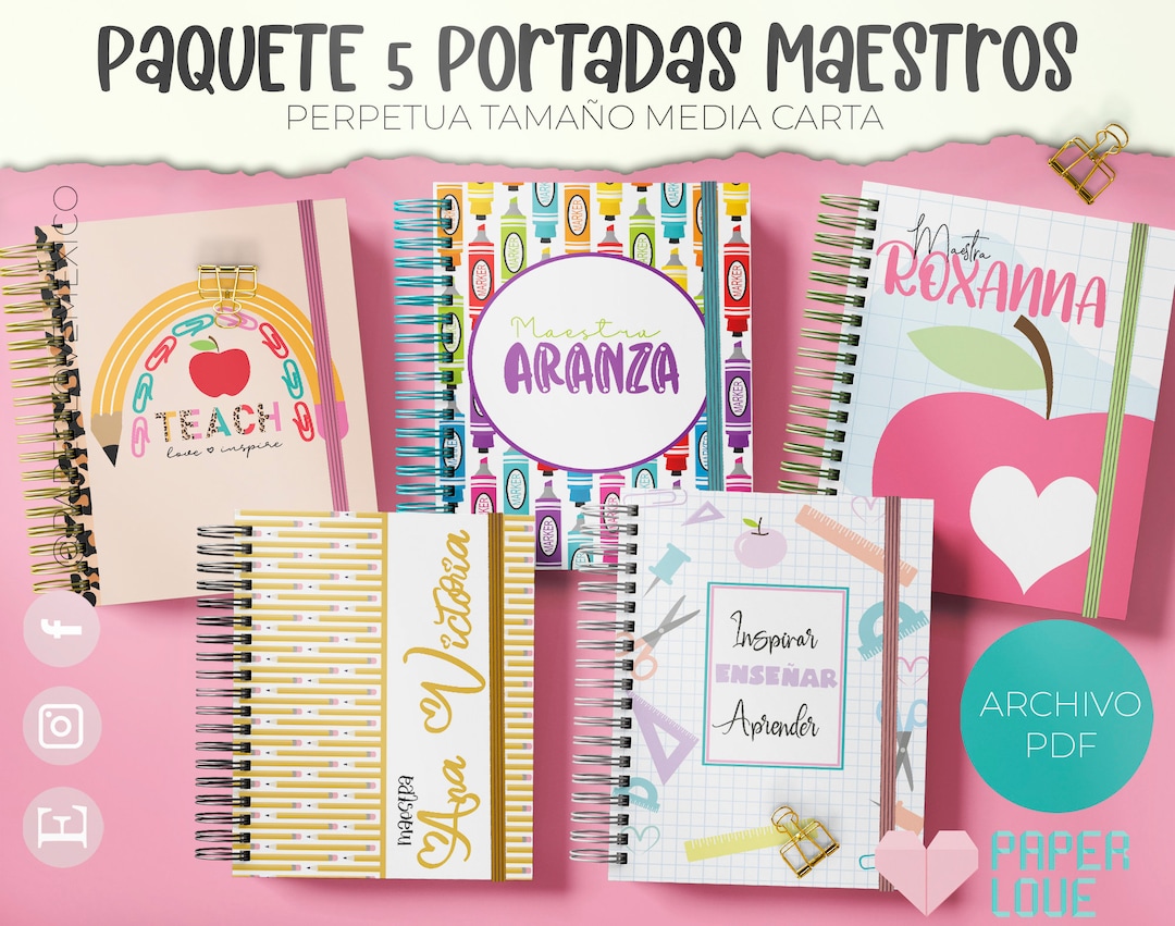 Paquete portadas Dia del Maestro #2 / PDF / IMPRIMIBLE / DIGITAL ...