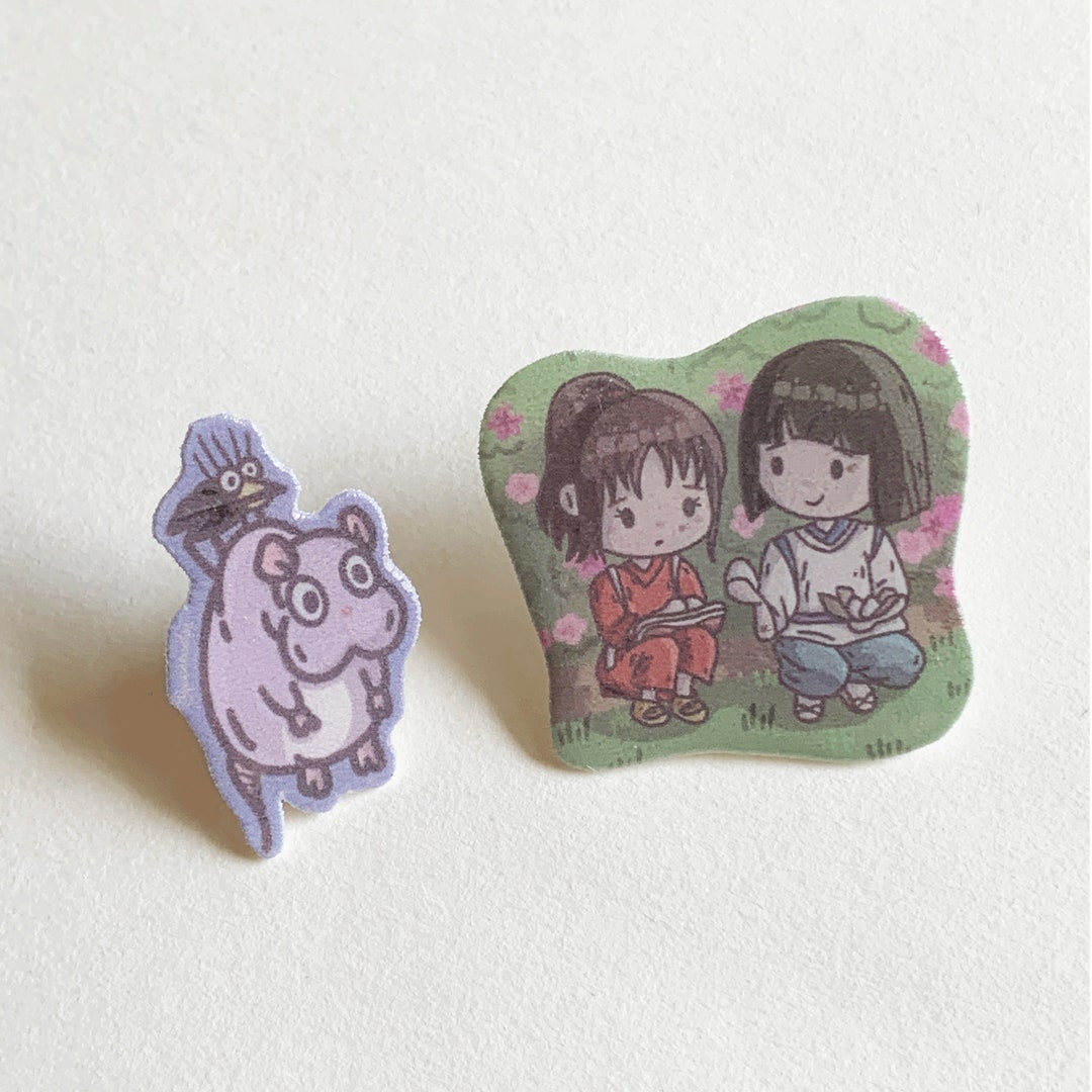 Spirited Away Pin Set: Chihiro & Haku, Boh Mouse, Yubaba Bird - Etsy