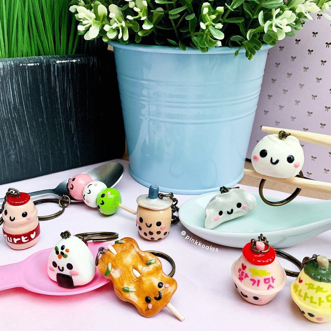 Strawberry milk keychain kawaii strawberry milk charm cute | Etsy