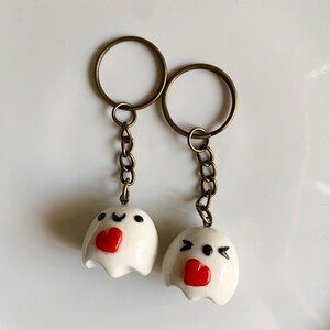 Couple Keychains - My Boo - Matching Ghost Charms - Etsy