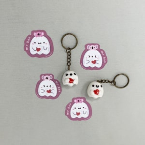 Couple Keychains My Boo Matching Ghost Charms - Etsy