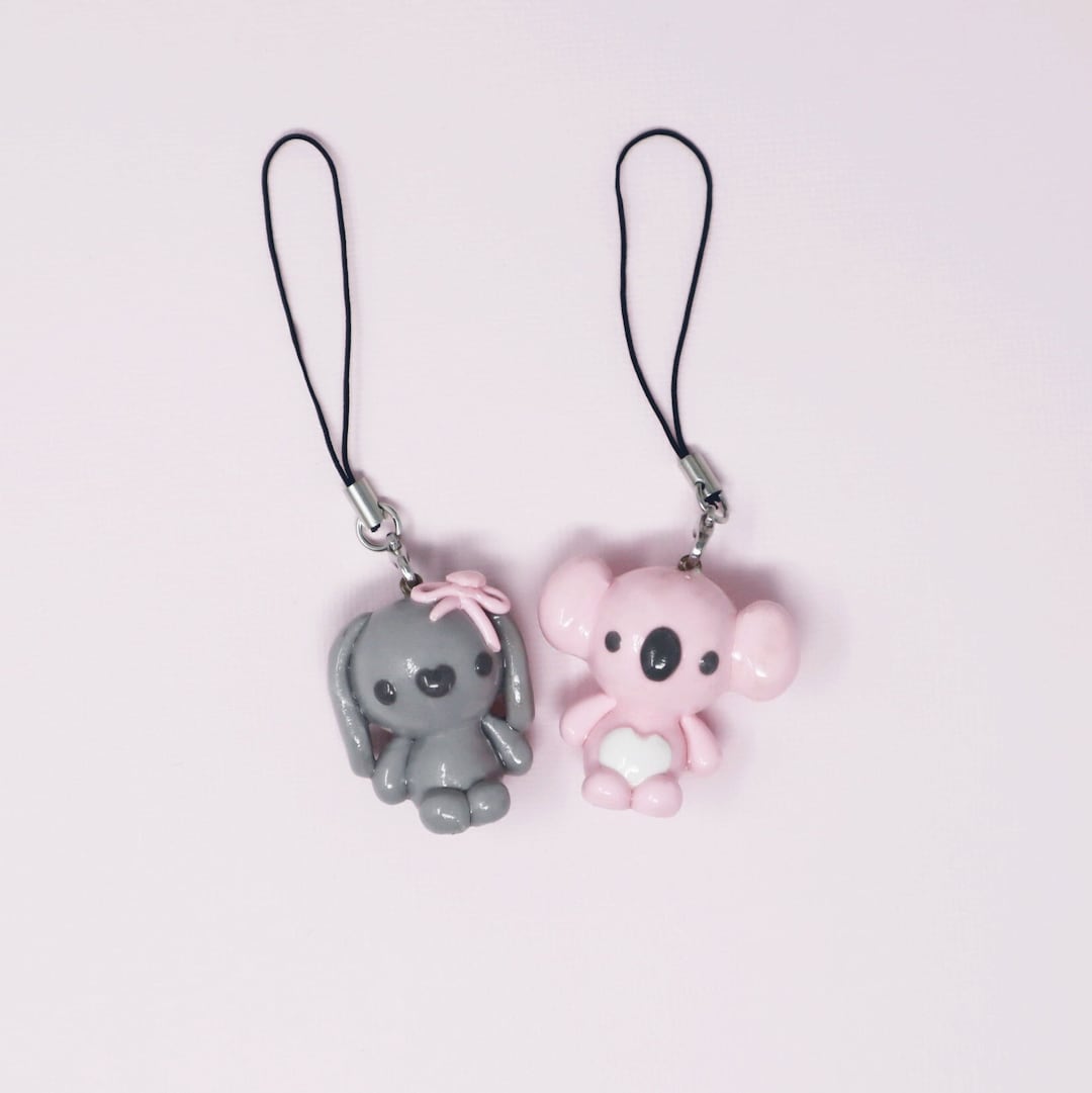 Koala and Bunny Keychain Charm Set - Etsy