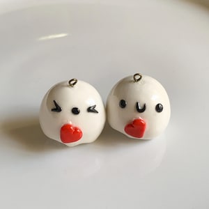 Couple Keychains - My Boo - Matching Ghost Charms - Etsy